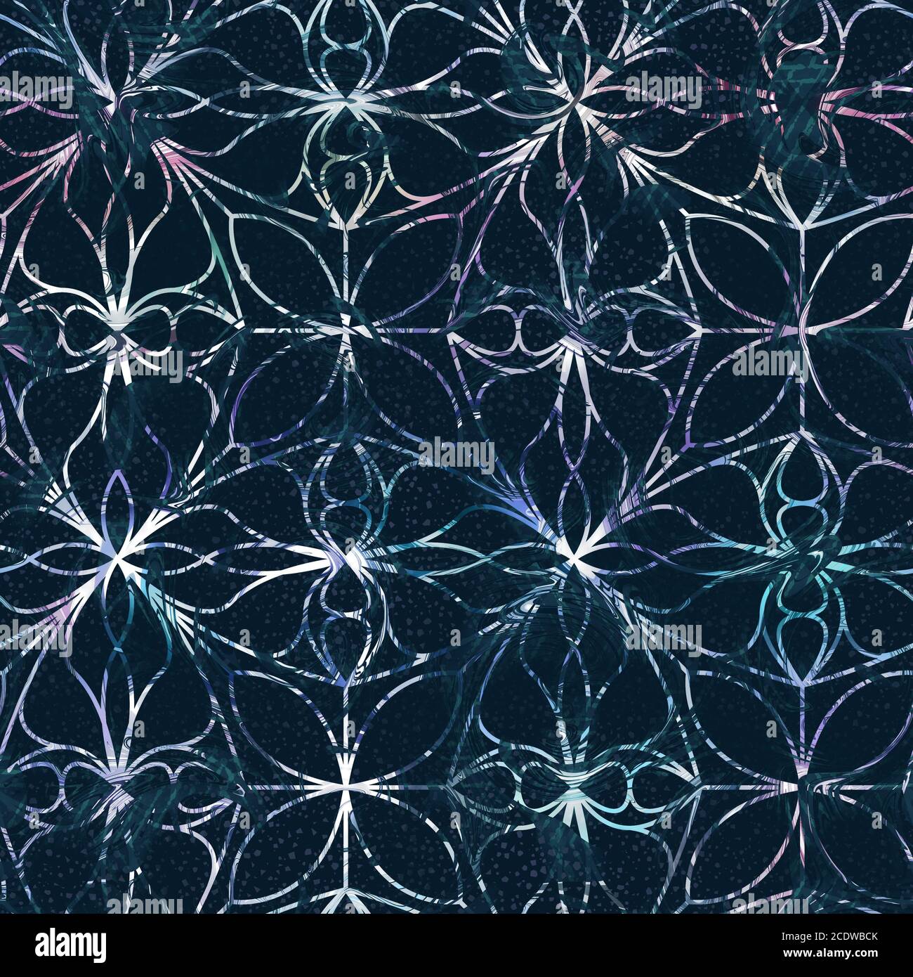 Lux navy and white iridescent geo seamless pattern Stock Photo - Alamy