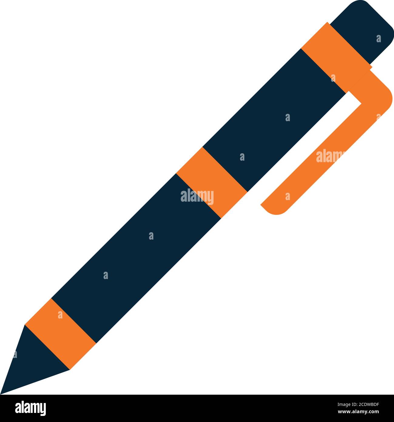 pen icon over white background, flat style, vector illustration Stock ...