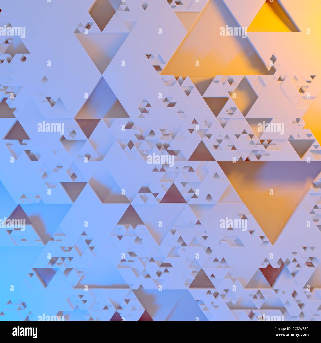 Abstract Irregular Futuristic architectural pattern, triangles 3d ...