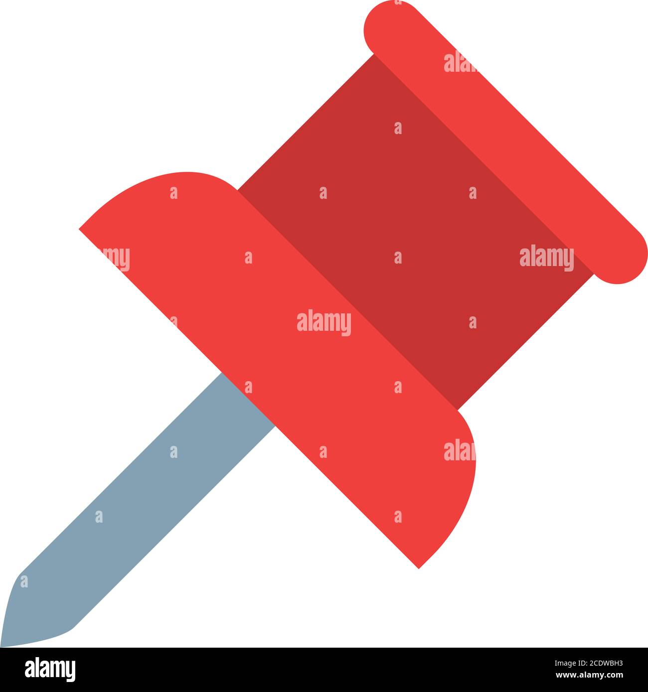 paper pin icon over white background, flat style, vector illustration ...