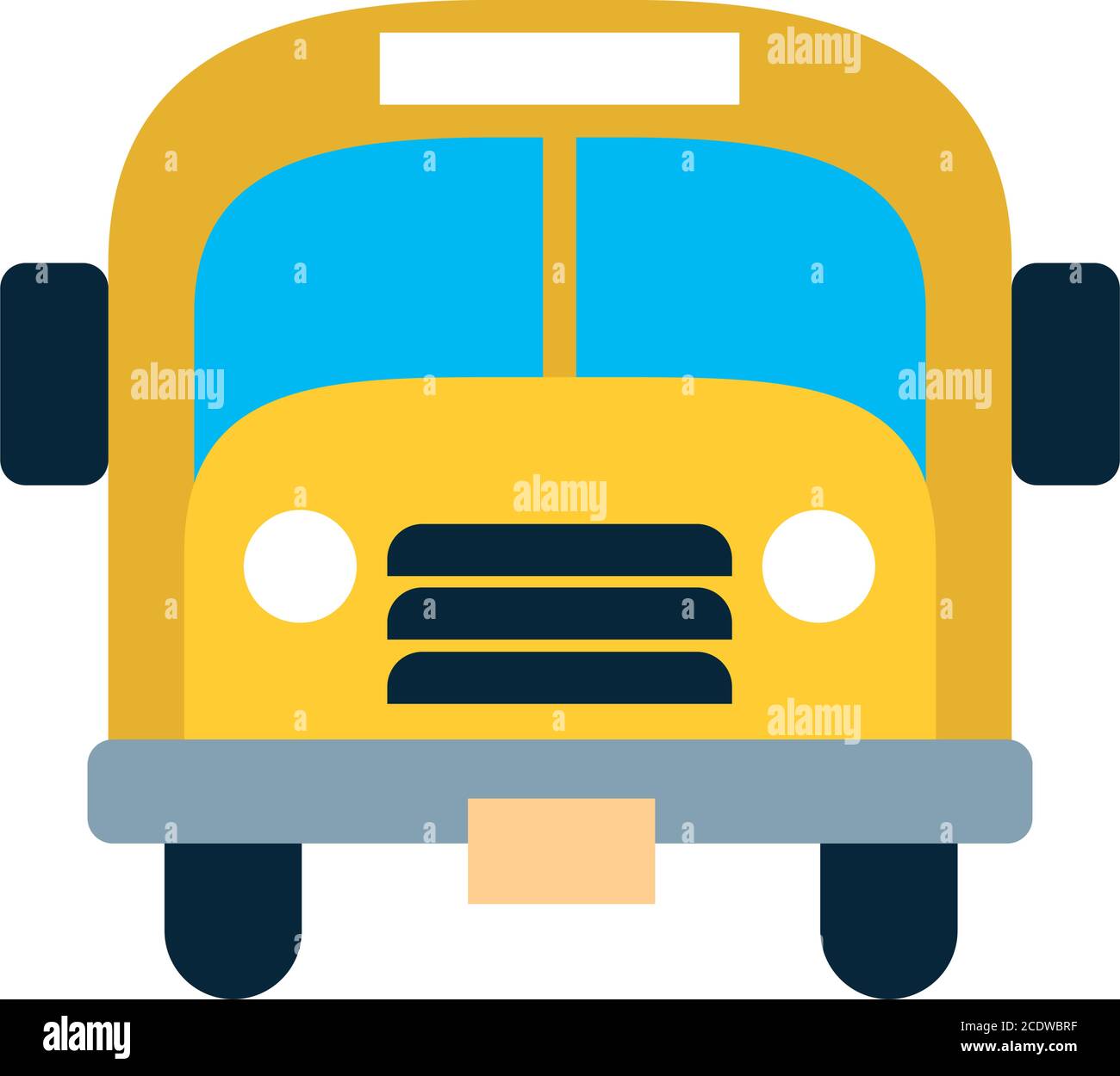 school bus icon over white background, flat style, vector illustration ...