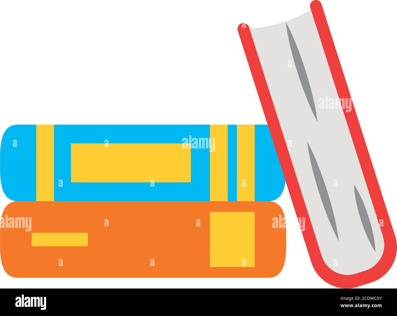 academic books icon over white background, flat style, vector ...