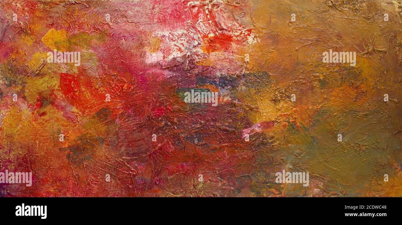 abstract mixed media background, painting, paintbrush, red Stock Photo ...