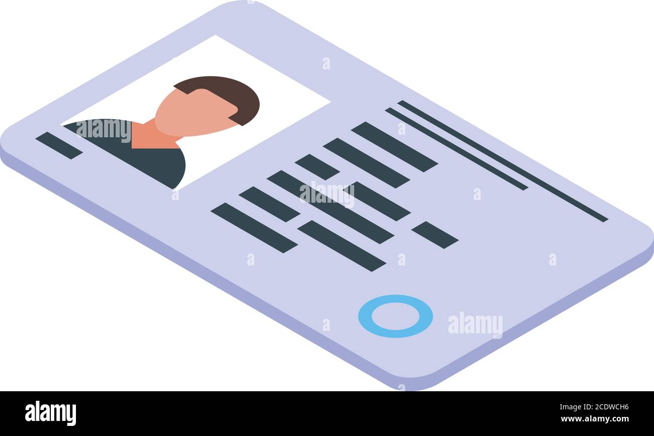 Security service id card icon, isometric style Stock Vector Image & Art ...