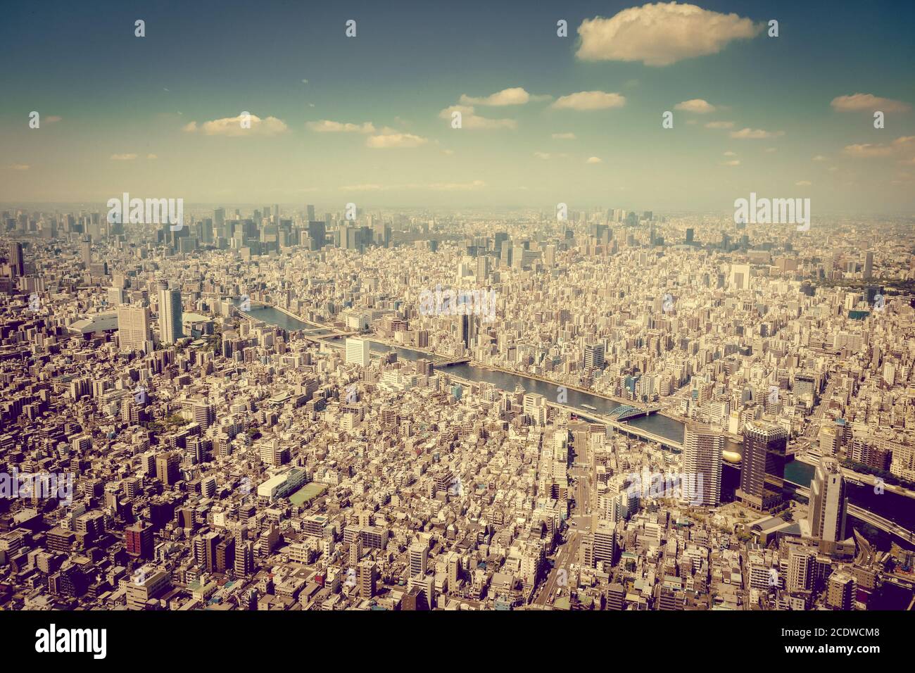 Tokyo city skyline aerial view, Japan Stock Photo - Alamy