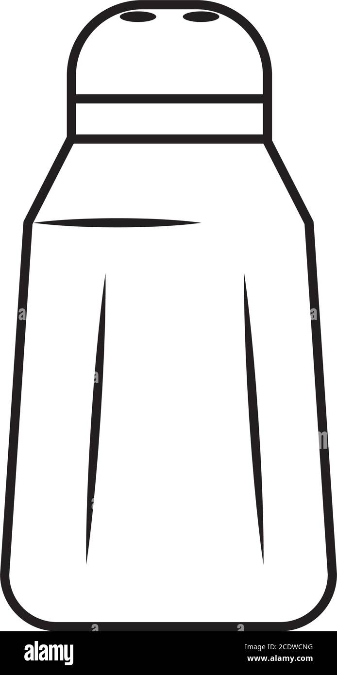 salt bottle icon over white background, line style, vector illustration ...