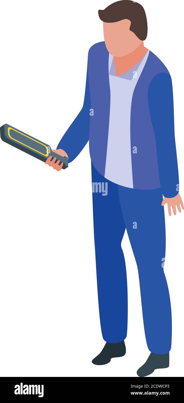 Security service hand scan icon, isometric style Stock Vector Image ...