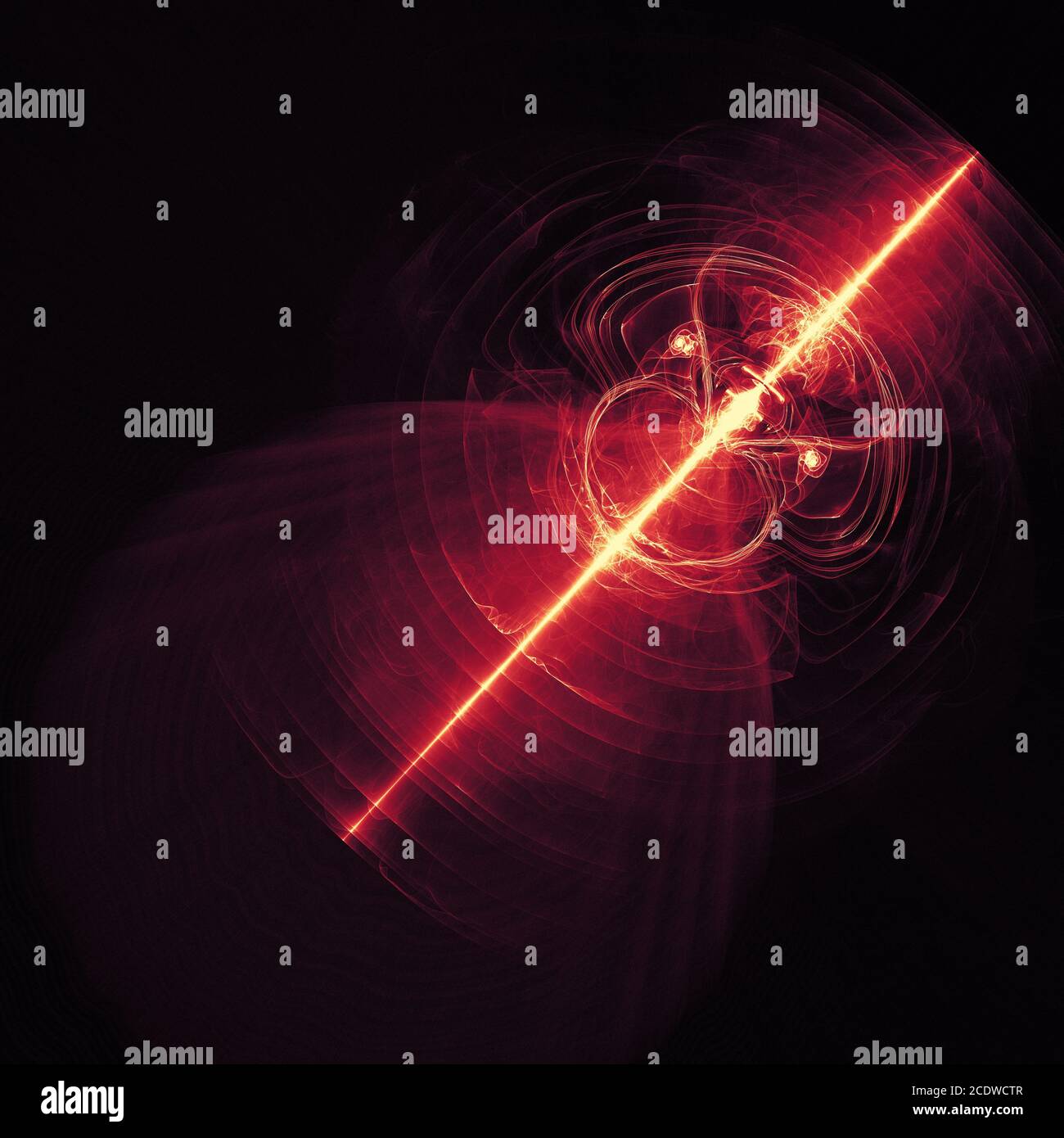 glowing red curved lines over dark Abstract Background space universe ...
