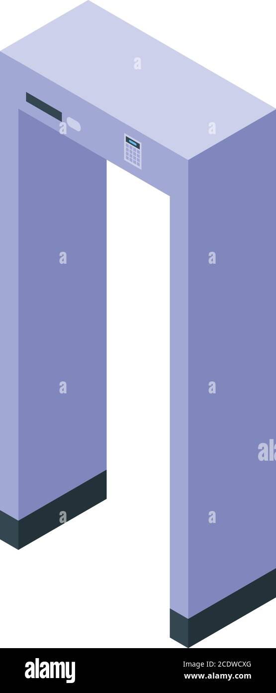 Security scan gate icon, isometric style Stock Vector Image & Art - Alamy