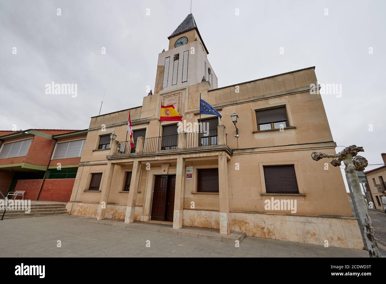 Townhall of Tardelcuende town in Soria province, Spain Stock Photo - Alamy