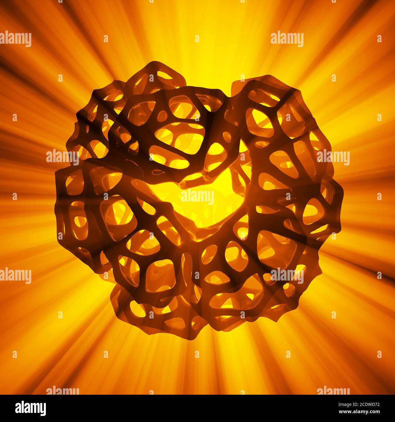 Abstract 3d rendering concept of high poly sphere with chaotic mesh ...