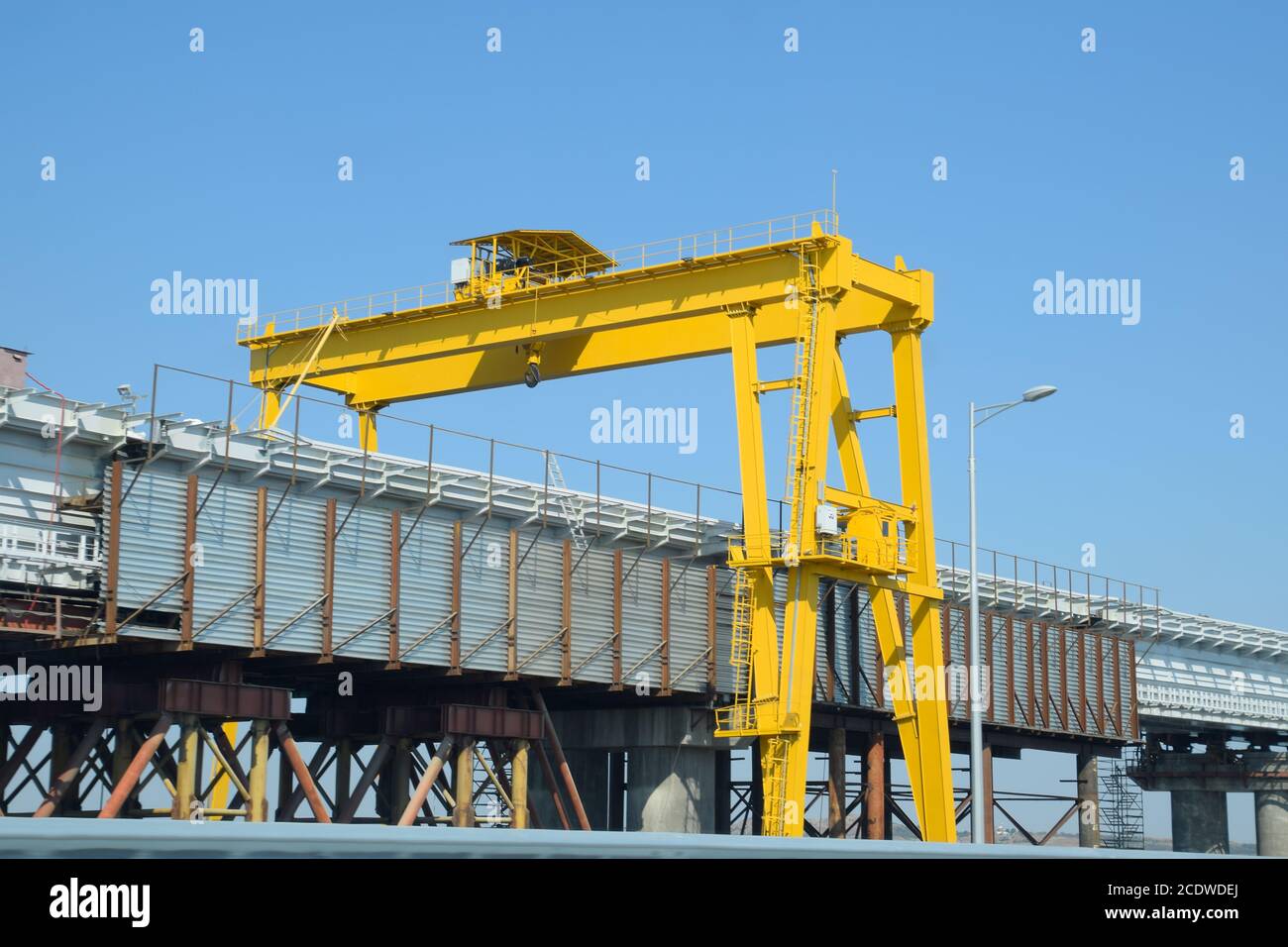 Driving along the Crimean bridge. A grandiose building of the 21st ...