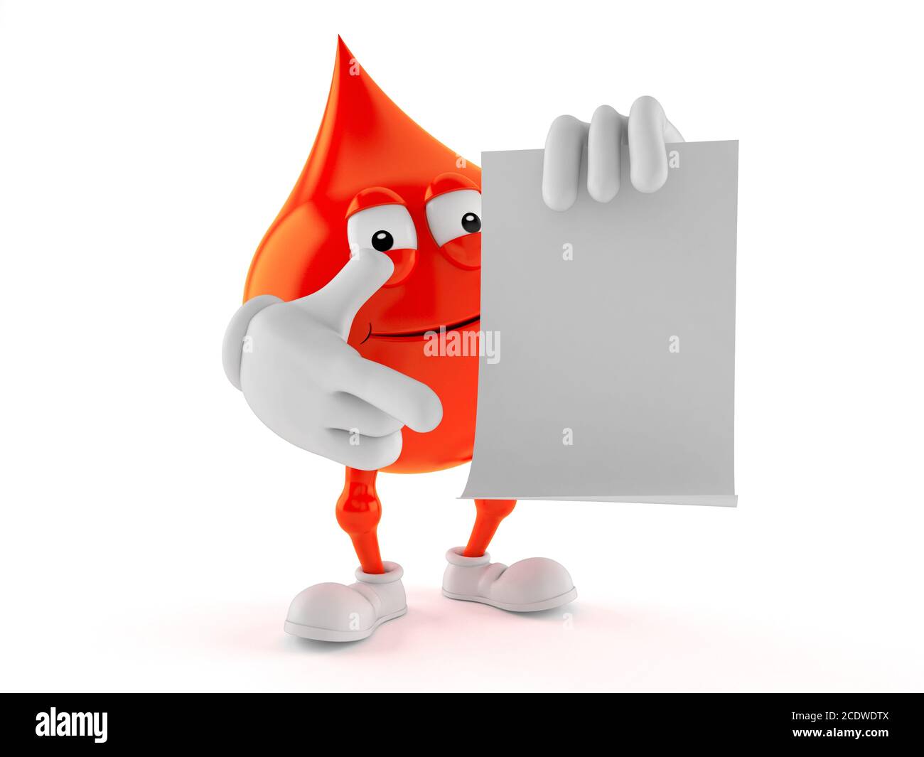 Cartoon blood drop pointing Cut Out Stock Images & Pictures - Alamy