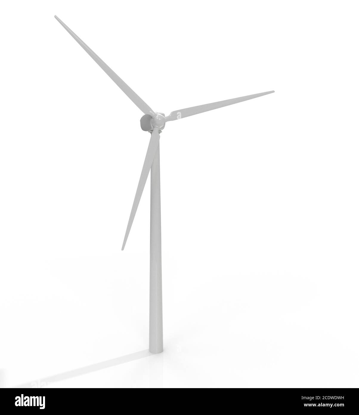 Windmill for electric power production, 3d illustration Stock Photo - Alamy