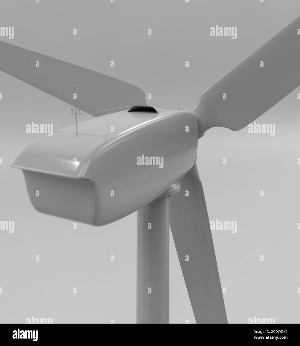 Windmill for electric power production, 3d illustration Stock Photo - Alamy