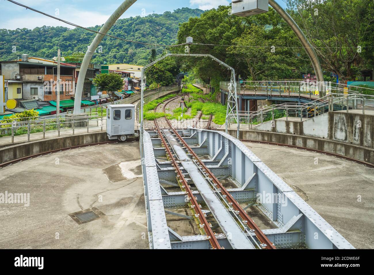 turn table of neiwan branch line in hsinchu, Taiwan Stock Photo - Alamy