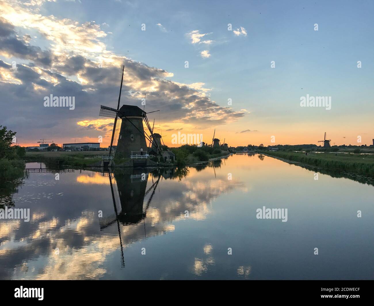 The Kinderdijk windmills Stock Photo - Alamy