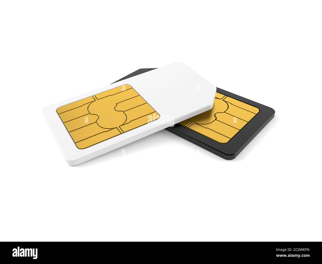SIM cards isolated on white background Stock Photo - Alamy