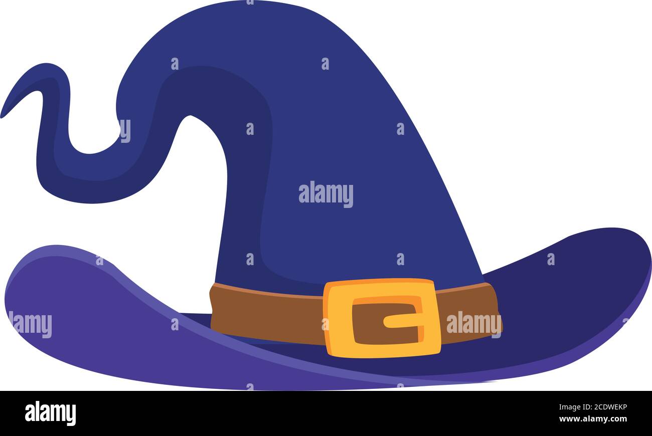 Halloween witch hat design, Holiday and scary theme Vector illustration ...