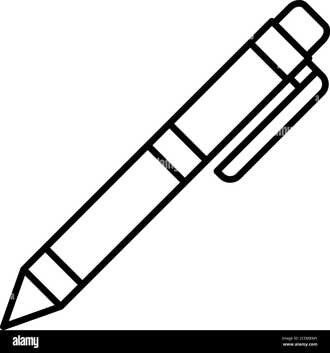 pen icon over white background, line style, vector illustration Stock ...