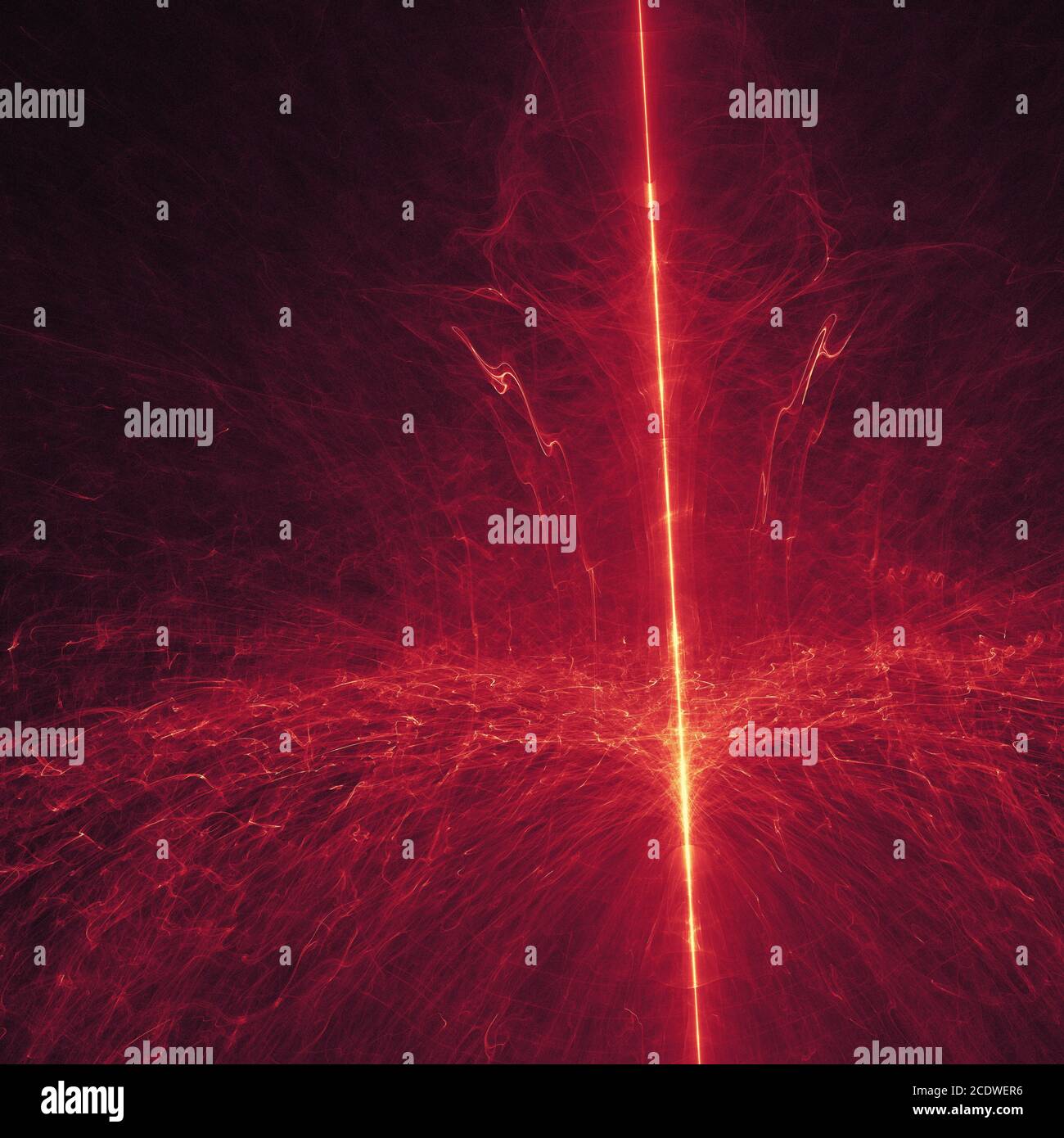 glowing red curved lines over dark Abstract Background space universe ...