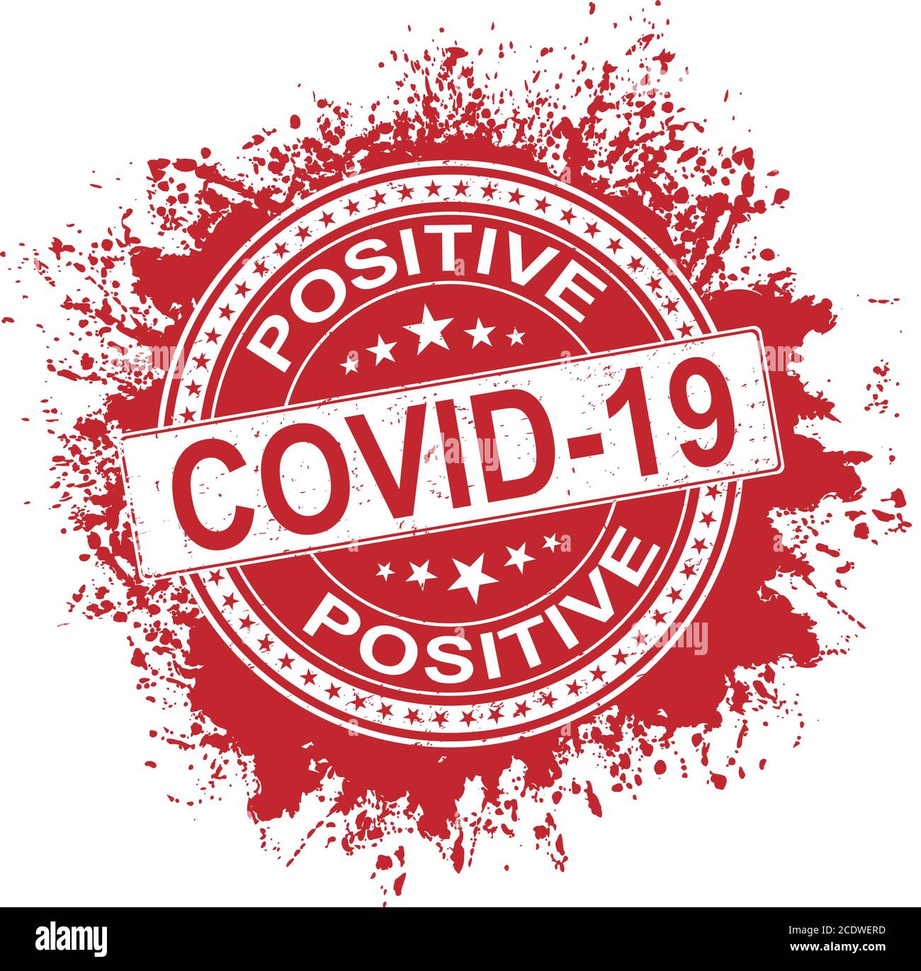red Covid19 virus health test pass circle grunge stamp. 2019 nCov ...