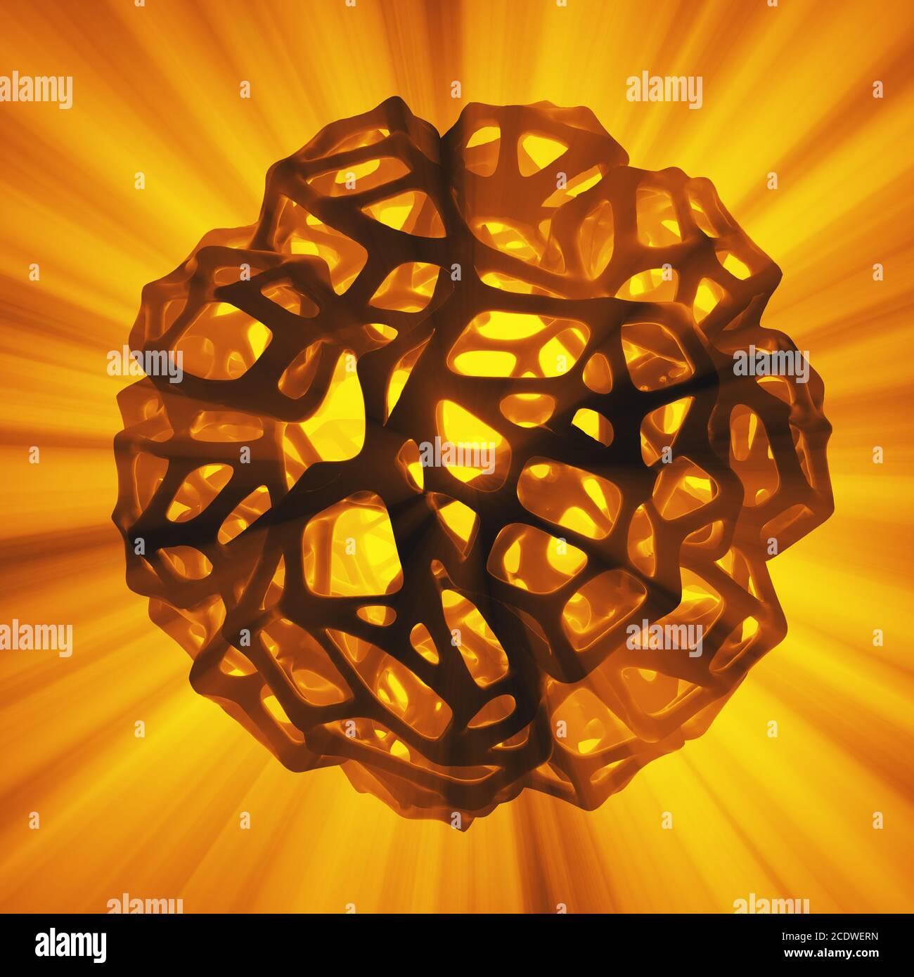 Abstract 3d rendering concept of high poly sphere with chaotic mesh ...