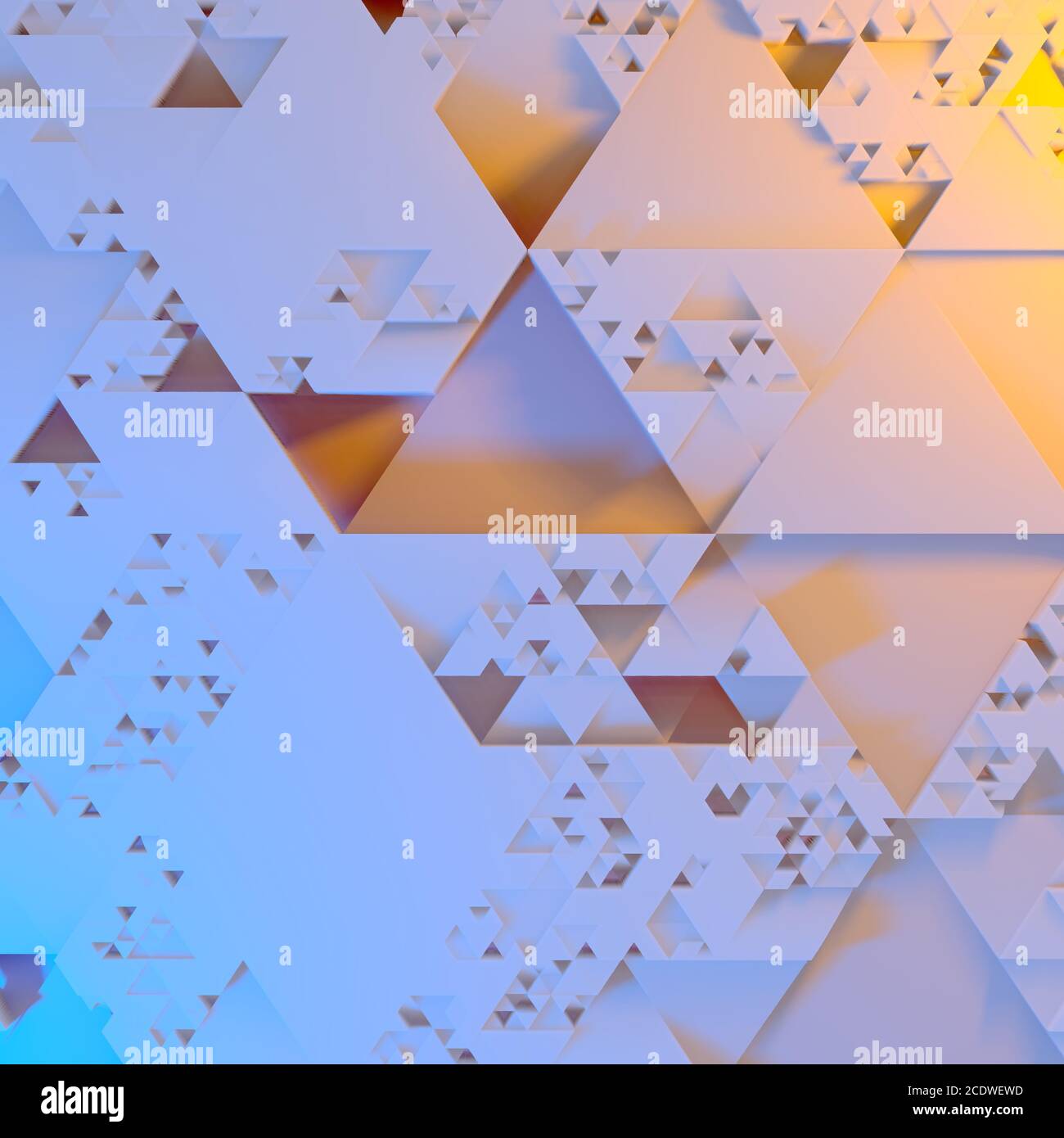 Abstract Irregular Futuristic architectural pattern, triangles 3d ...