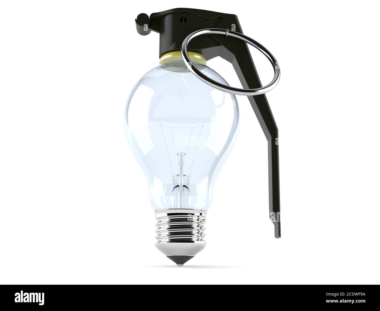 Light bulb with fuse isolated on white background Stock Photo - Alamy