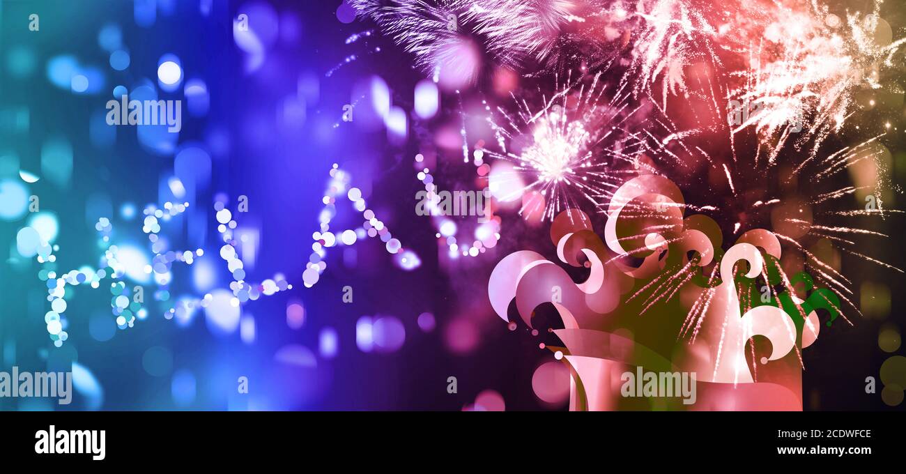 party event fireworks confetti Stock Photo - Alamy