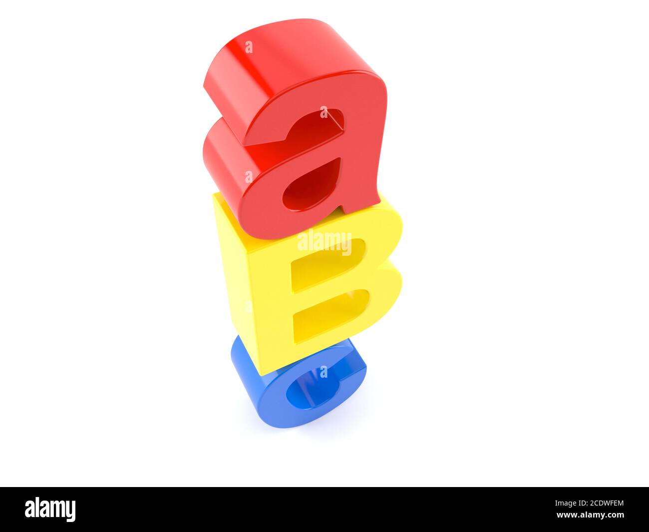 ABC letters isolated on white background Stock Photo - Alamy