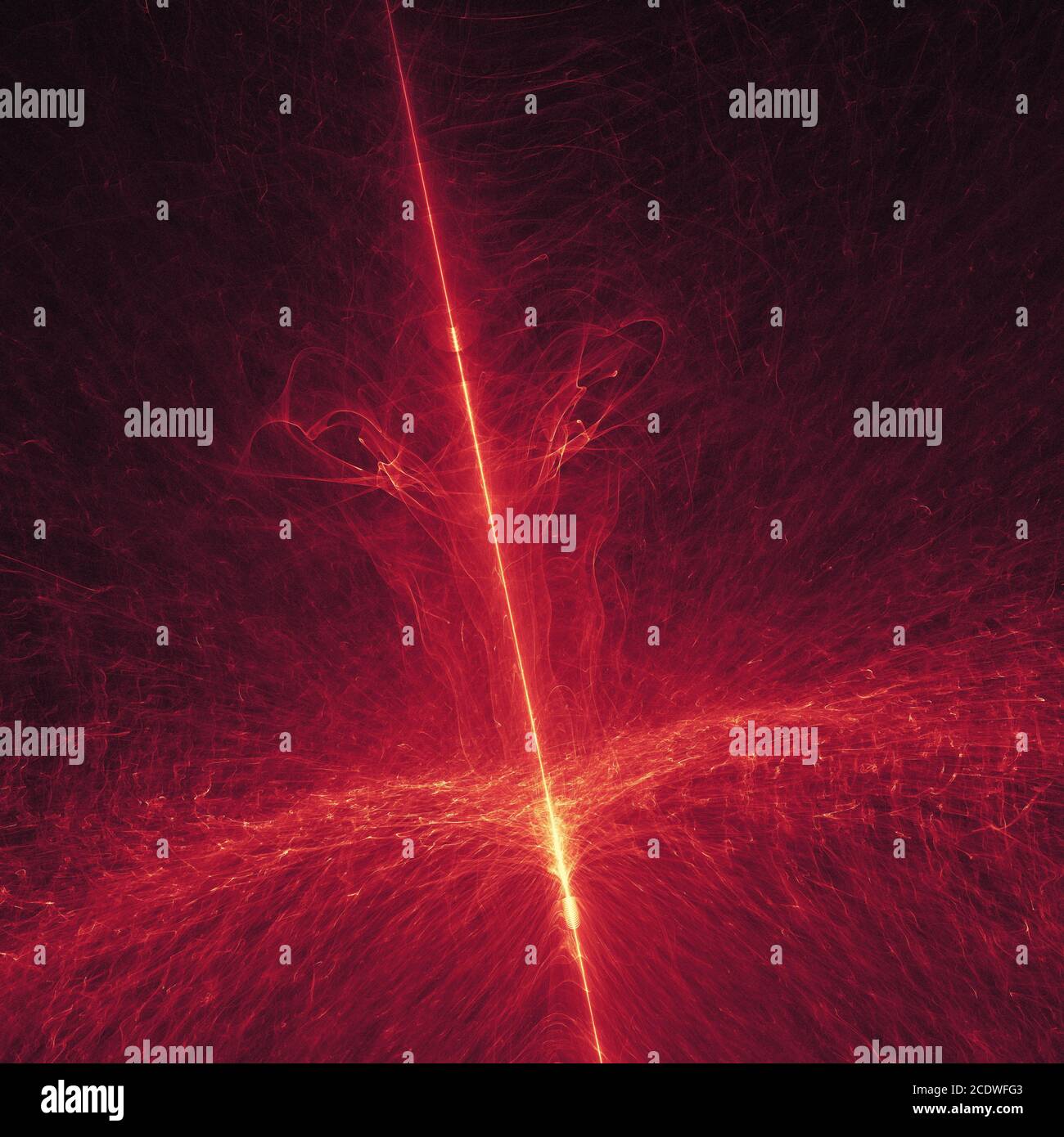 glowing red curved lines over dark Abstract Background space universe ...