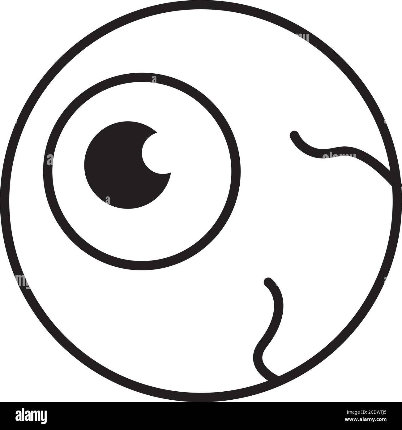 eye line style icon design, View look vision optical human see medicine ...