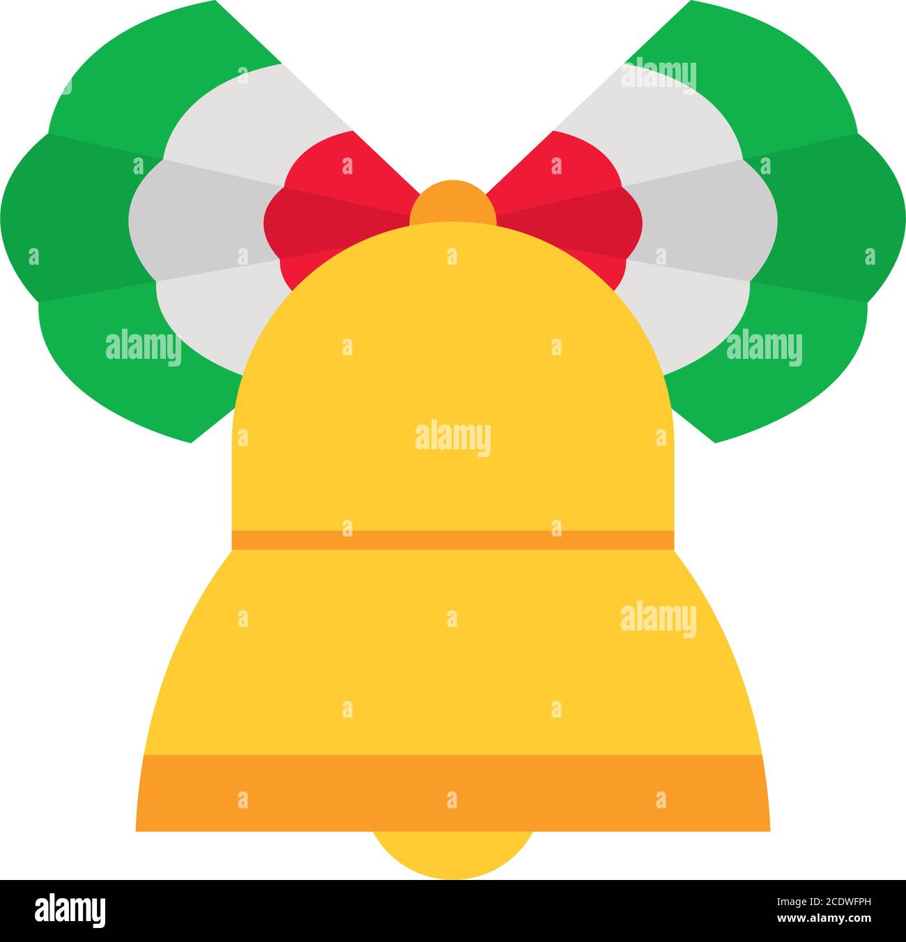 bell with mexican decorations over white background, flat style, vector ...