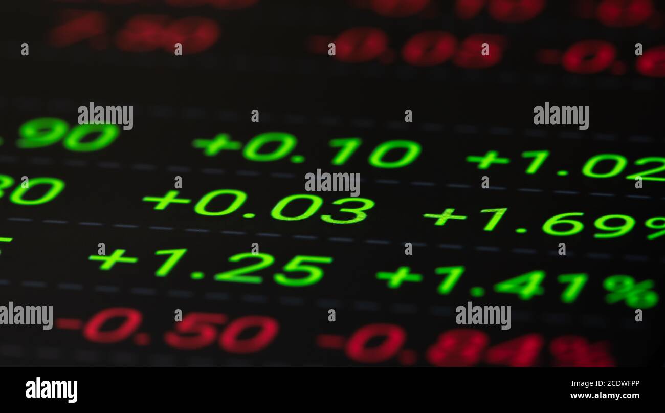 Stock market price on LED display concept Stock Photo - Alamy