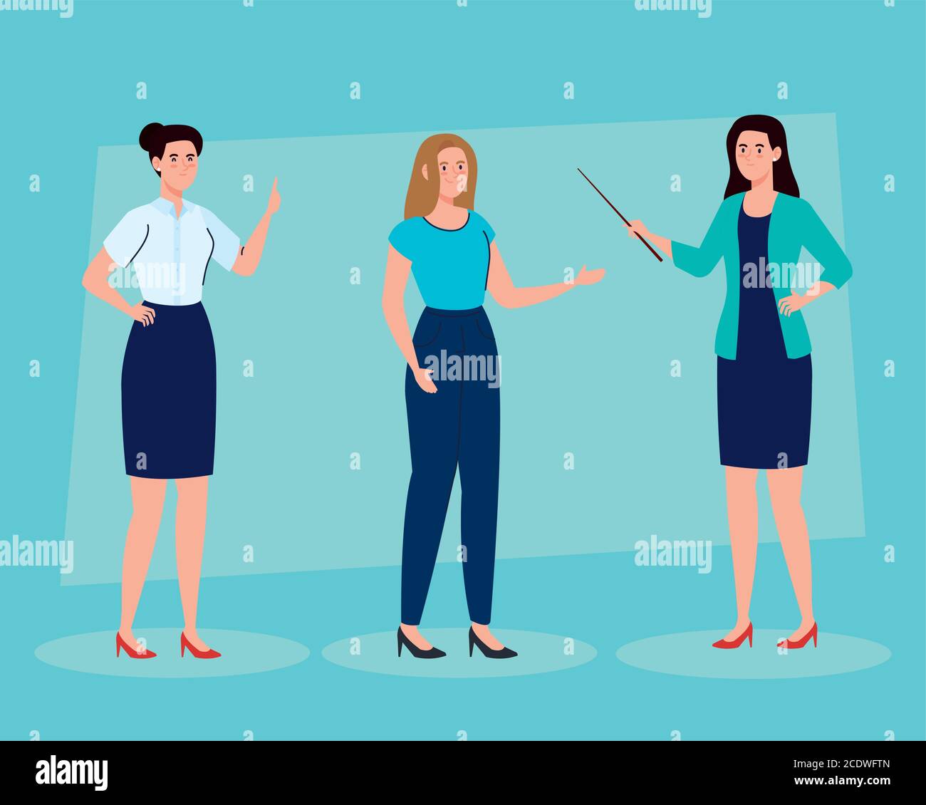 school women teachers cartoons vector design Stock Vector Image & Art ...
