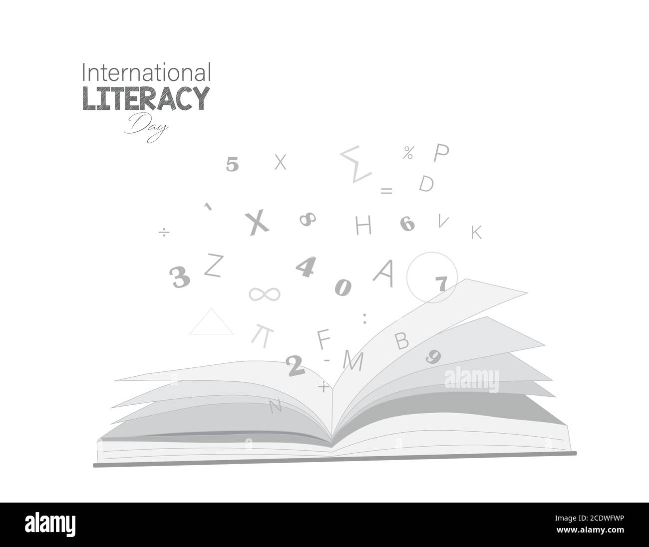 Vector Illustration of International literacy day. 8 September. back to ...