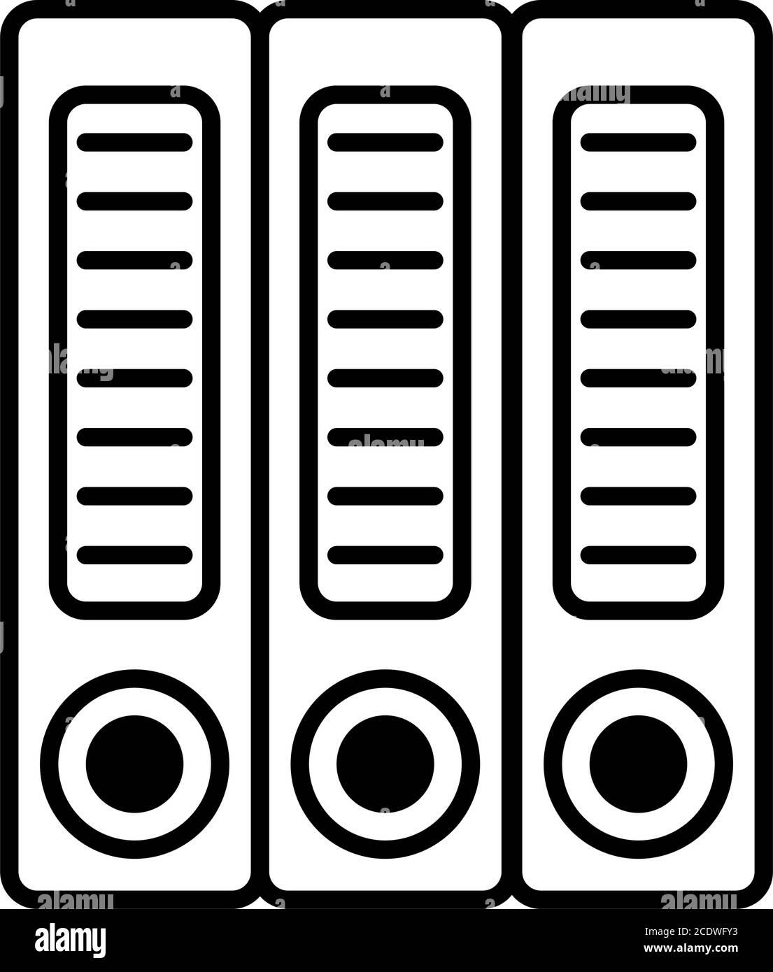 file binders icon over white background, line style, vector ...