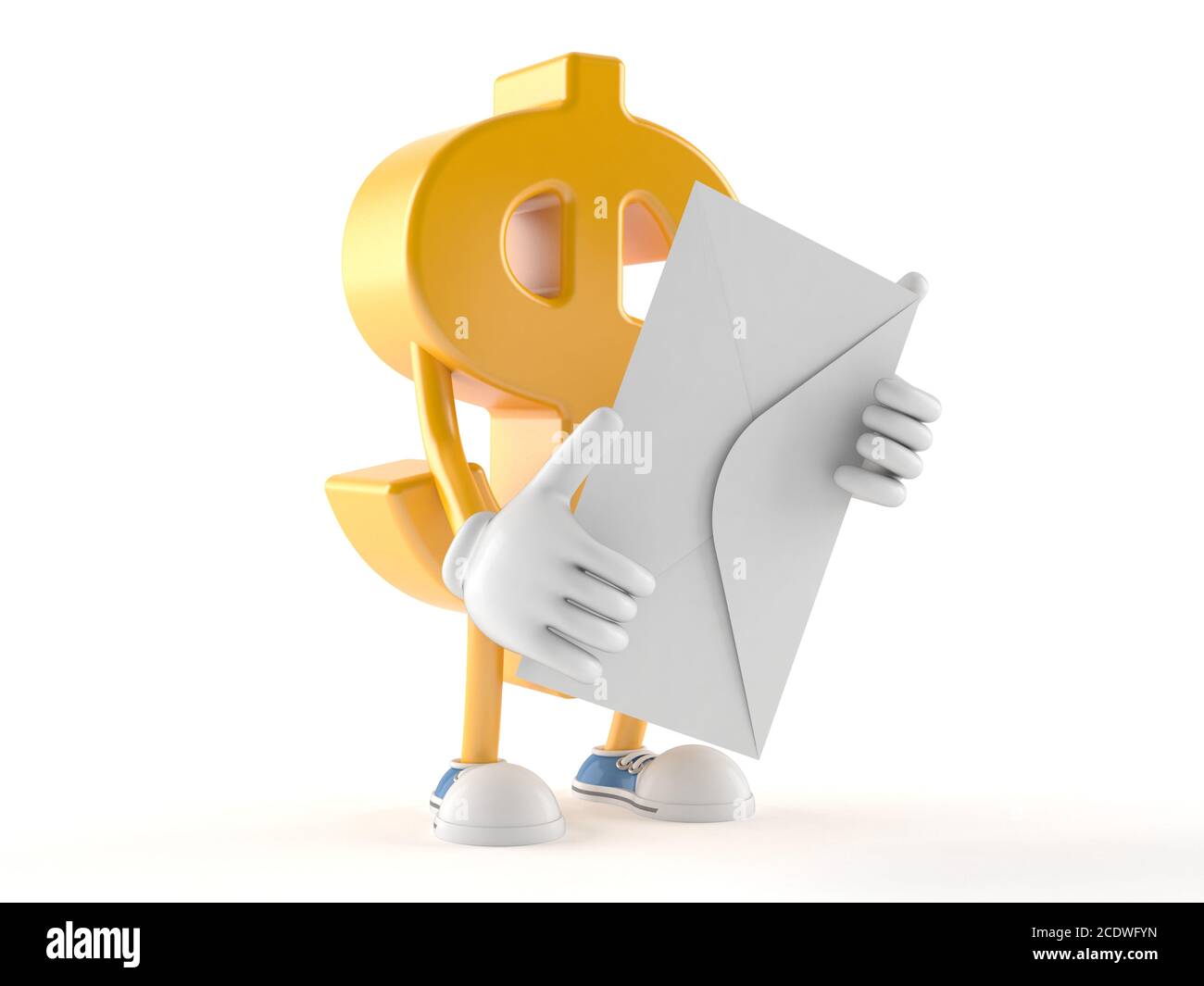 Dollar character with letter isolated on white background Stock Photo ...