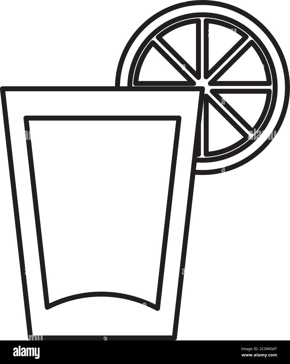 lemonade glass icon over white background, line style, vector ...