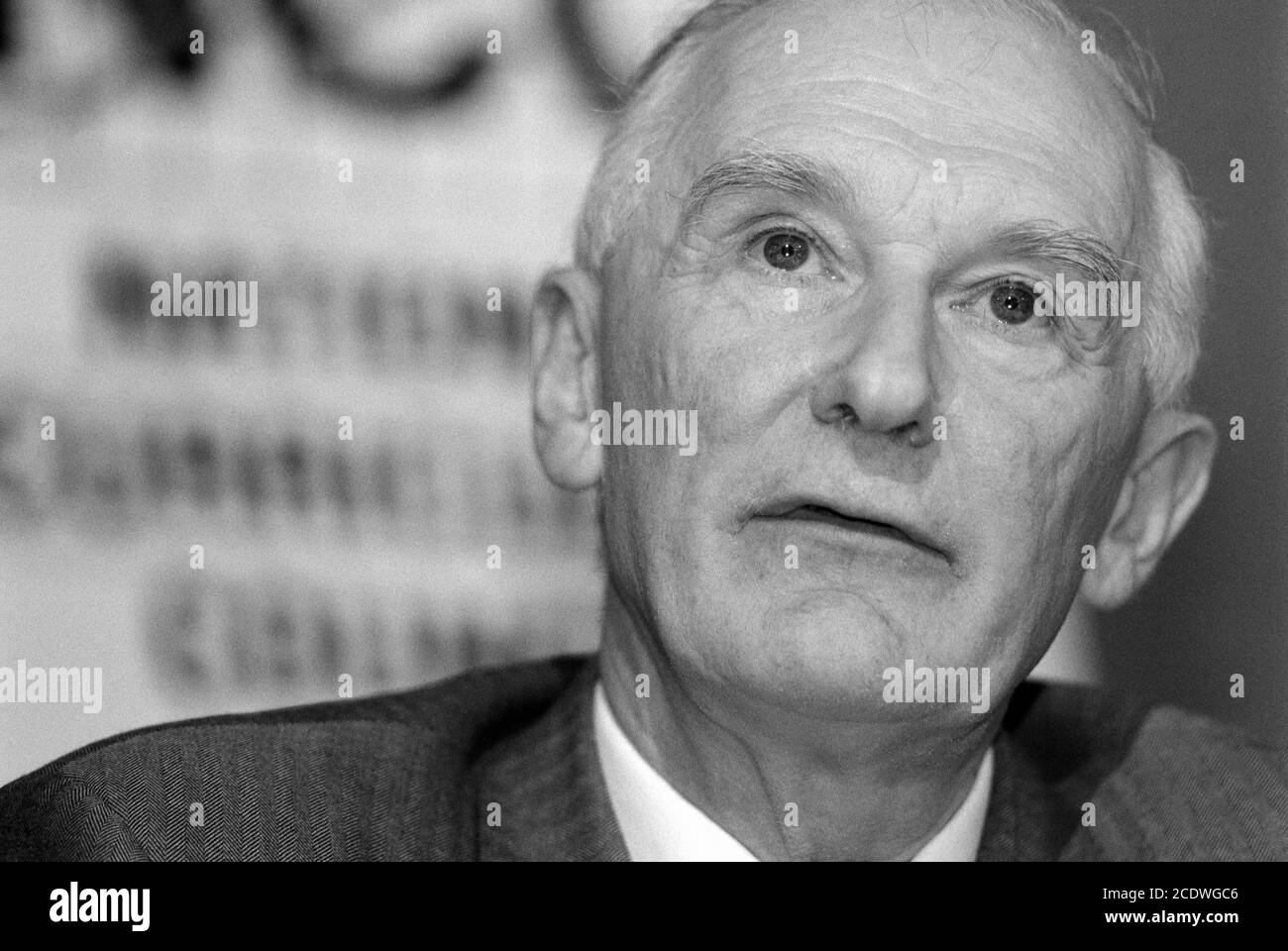 Sir Ron Dearing National Curriculum Council press conference at Schools ...