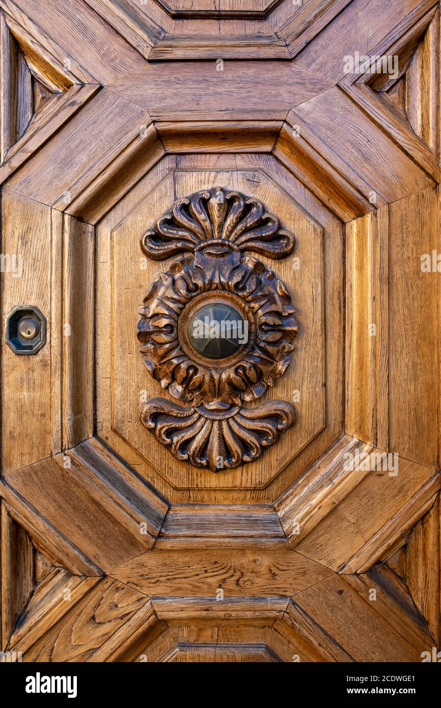 ancient old vintage door with lock Stock Photo - Alamy
