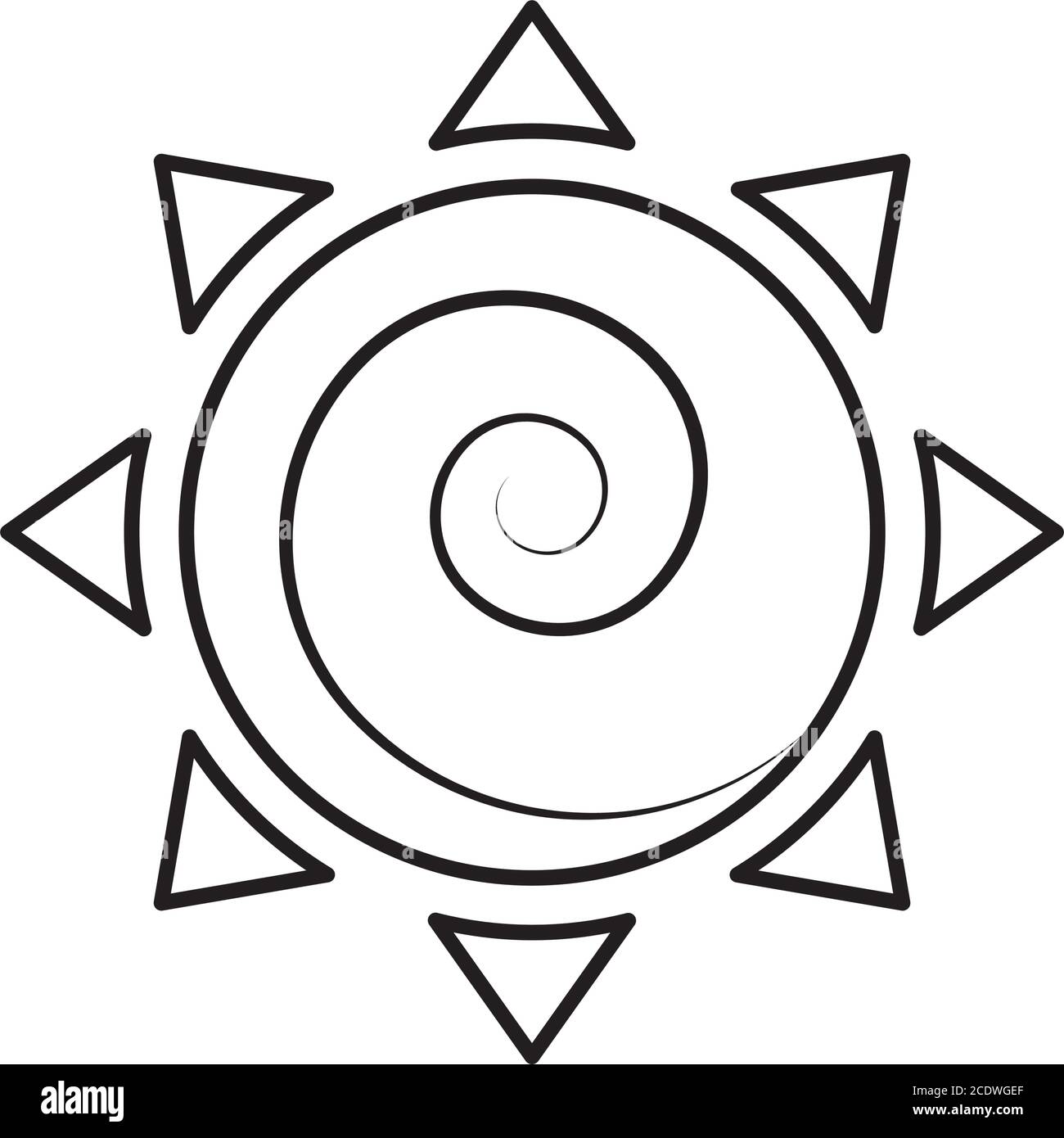 sun shape icon over white background, line style, vector illustration ...