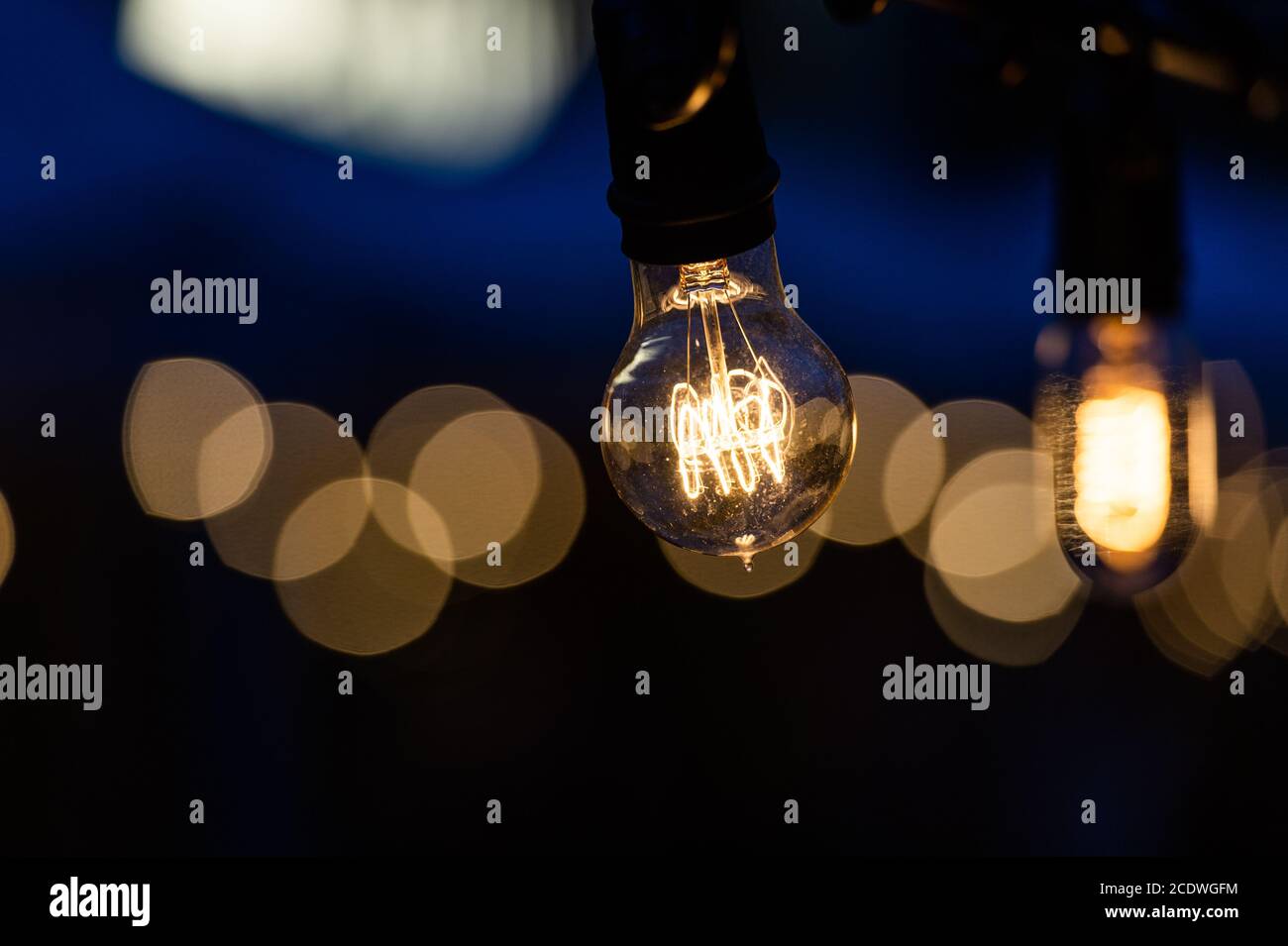 Vintage lighting Bulb decor , Incandescent Lamp Retro style Stock Photo ...