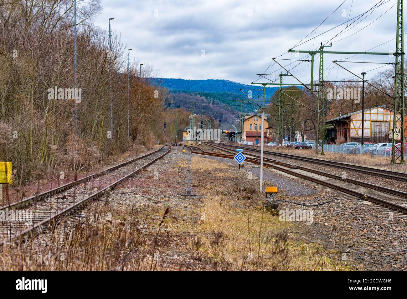 Train station in Rudolstadt I Stock Photo - Alamy