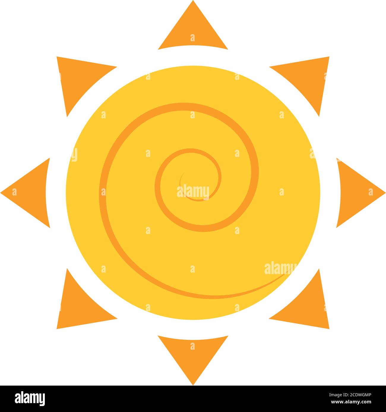 sun shape icon over white background, flat style, vector illustration Stock Vector Image & Art ...
