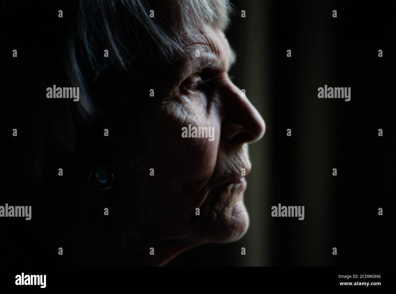 Interview portrait of Lady Helen Brook aged 85 at her home in north ...