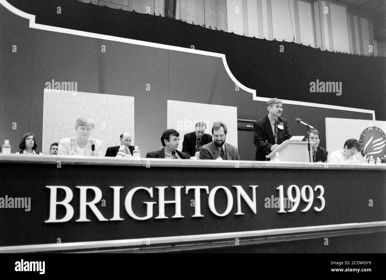 The podium during the National Union of Teachers conference at the ...