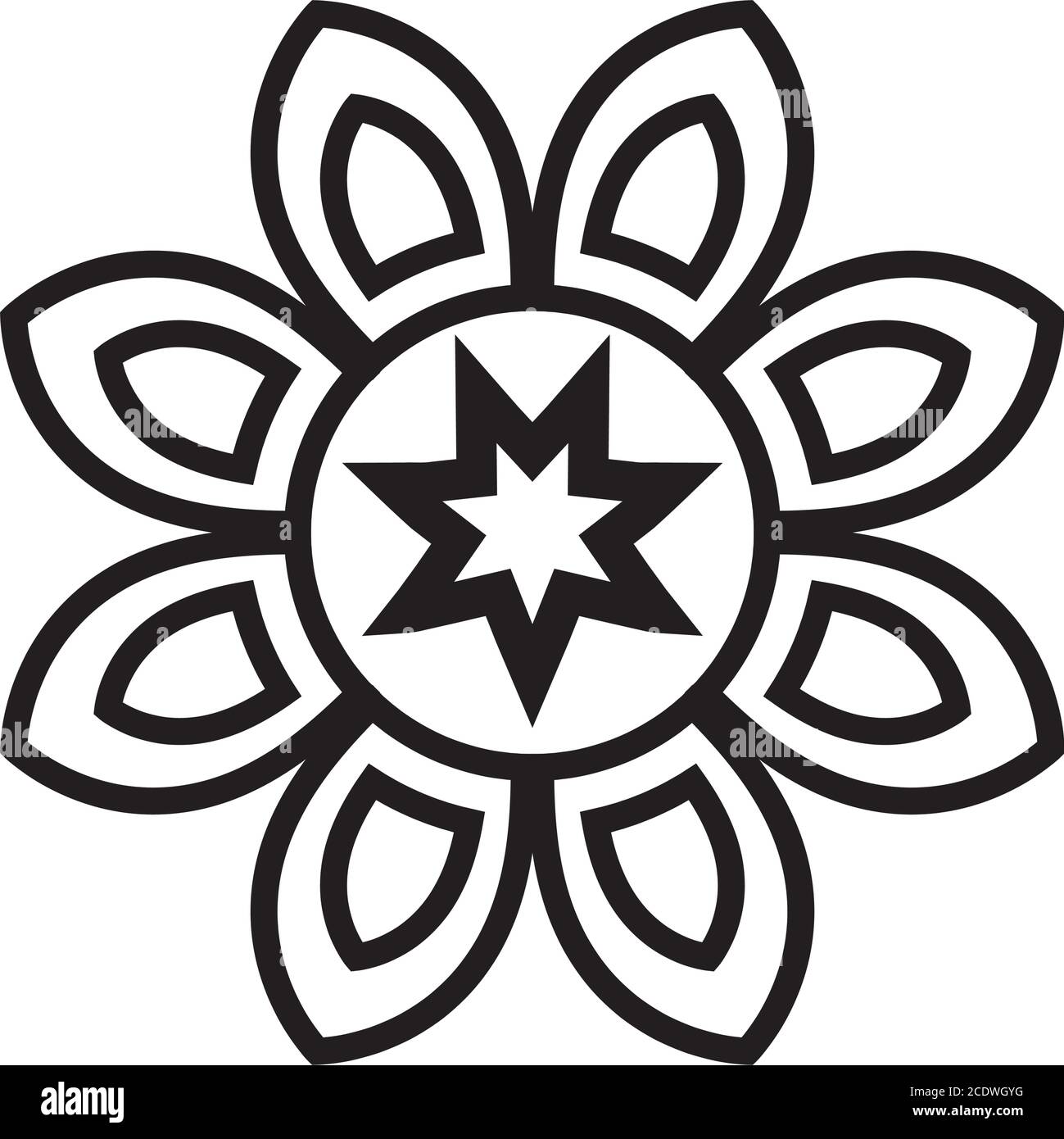 geometric line flower vector design Stock Vector Image & Art - Alamy