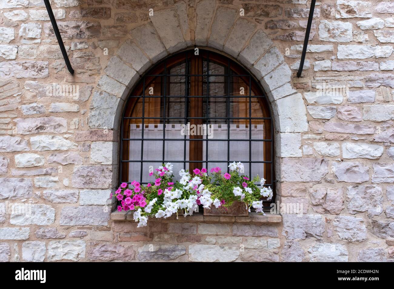 Typical mediterranean house with closed shutter hi-res stock ...